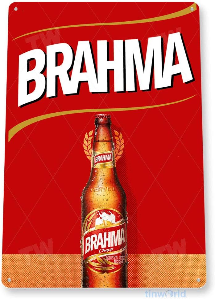 Amazon.com: Tinworld Tin Sign: Brahma Beer Sign 8" x 11" Aluminum Retro ...
