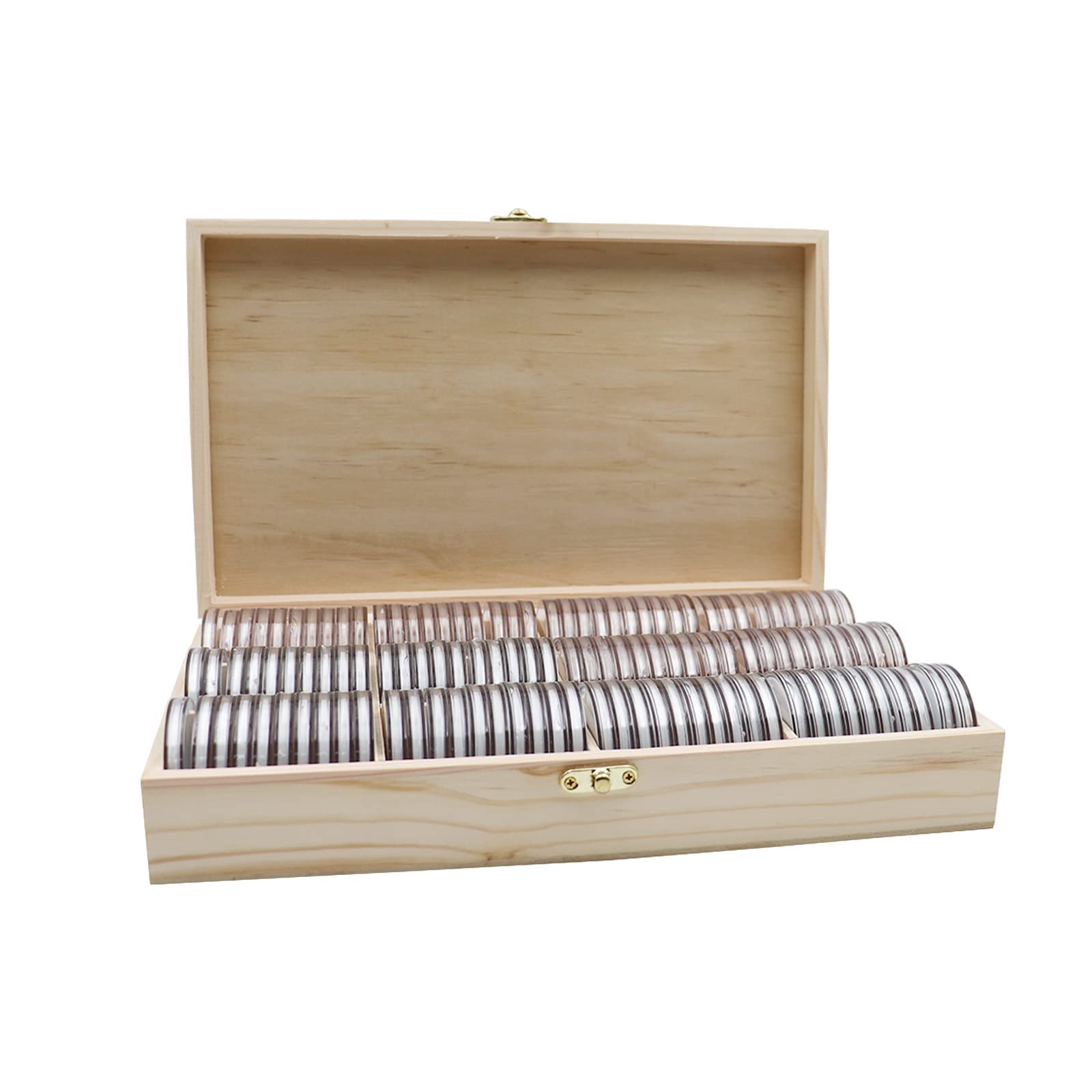 Amazon.com : 20-46 mm Wooden Coin Holder, 120 Pcs Highly Transparent ...