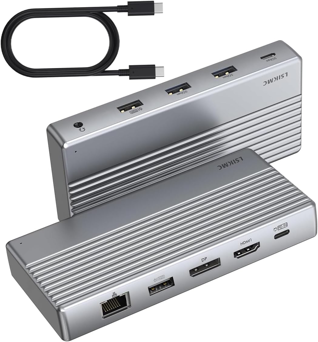 Amazon.com: Plugable USB C Docking Station Dual Monitor, 11-in-1, USB4 ...