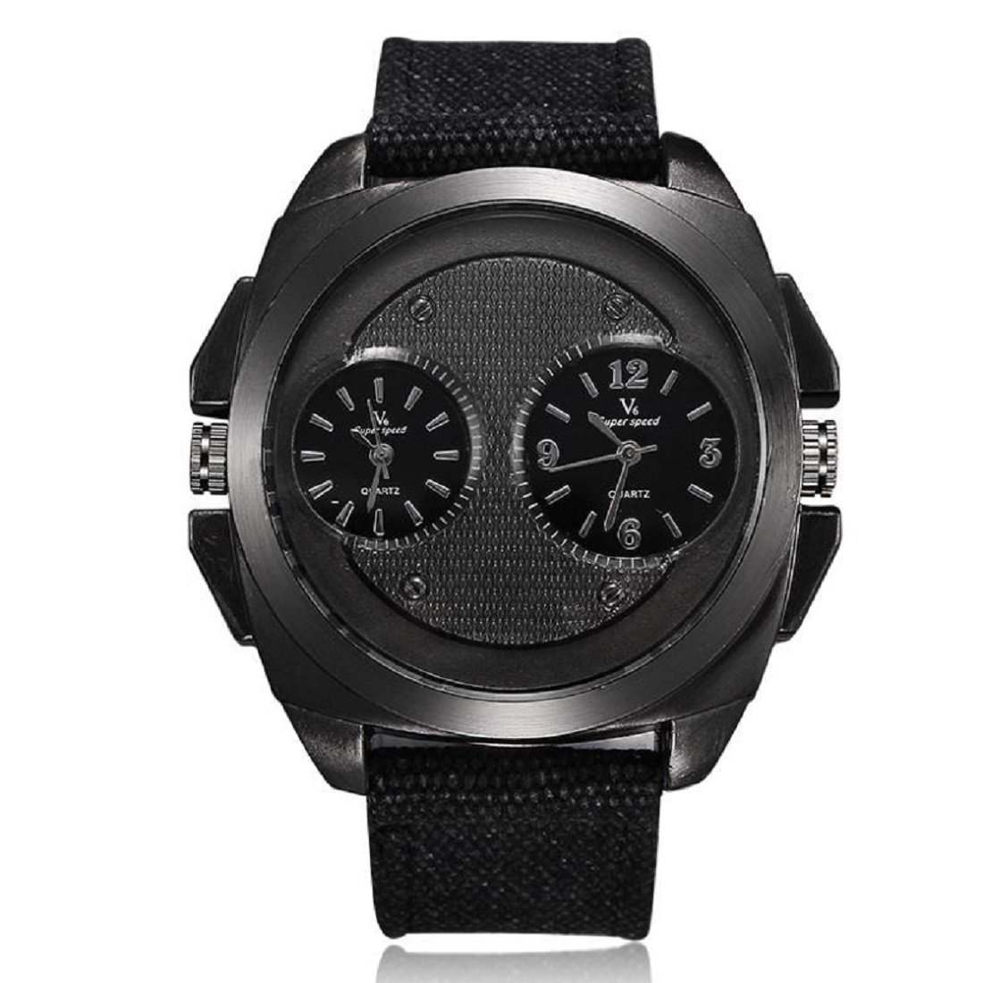 V6 Big Size Dual Time Analog Grey Dial Men's Watch - V6-256 : Amazon.in ...