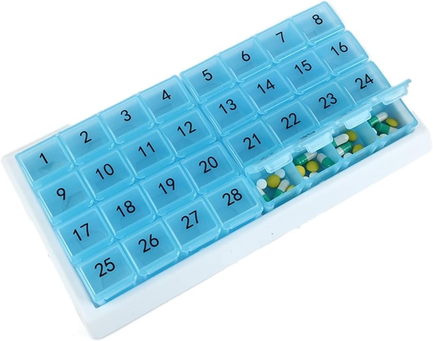 Amazon.com: FJVJBNN Storage Box Portable 31 Days Medicine Monthly Box ...