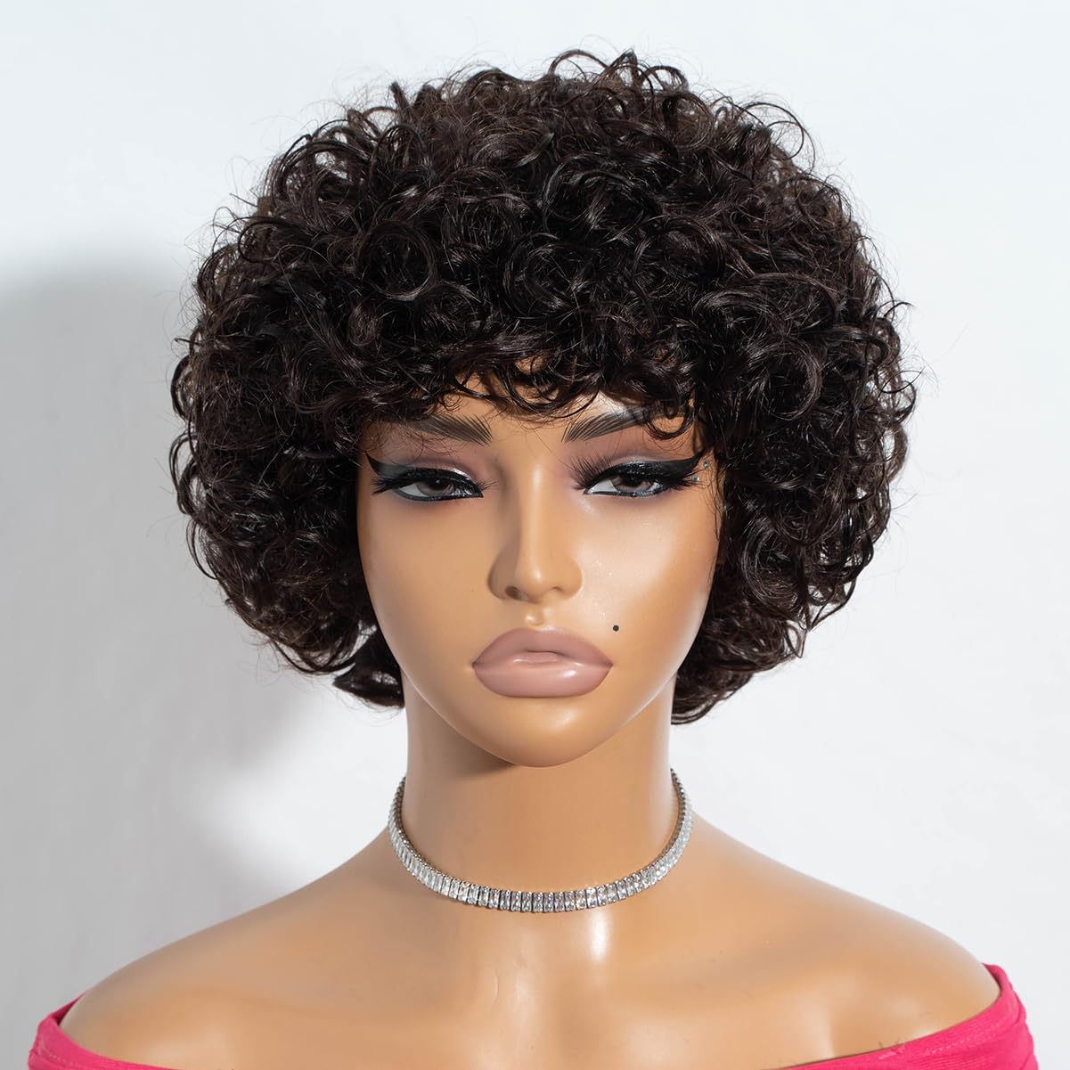 Amazon.com : Rebecca Fashion Short Curly Wigs for Black Women Human ...