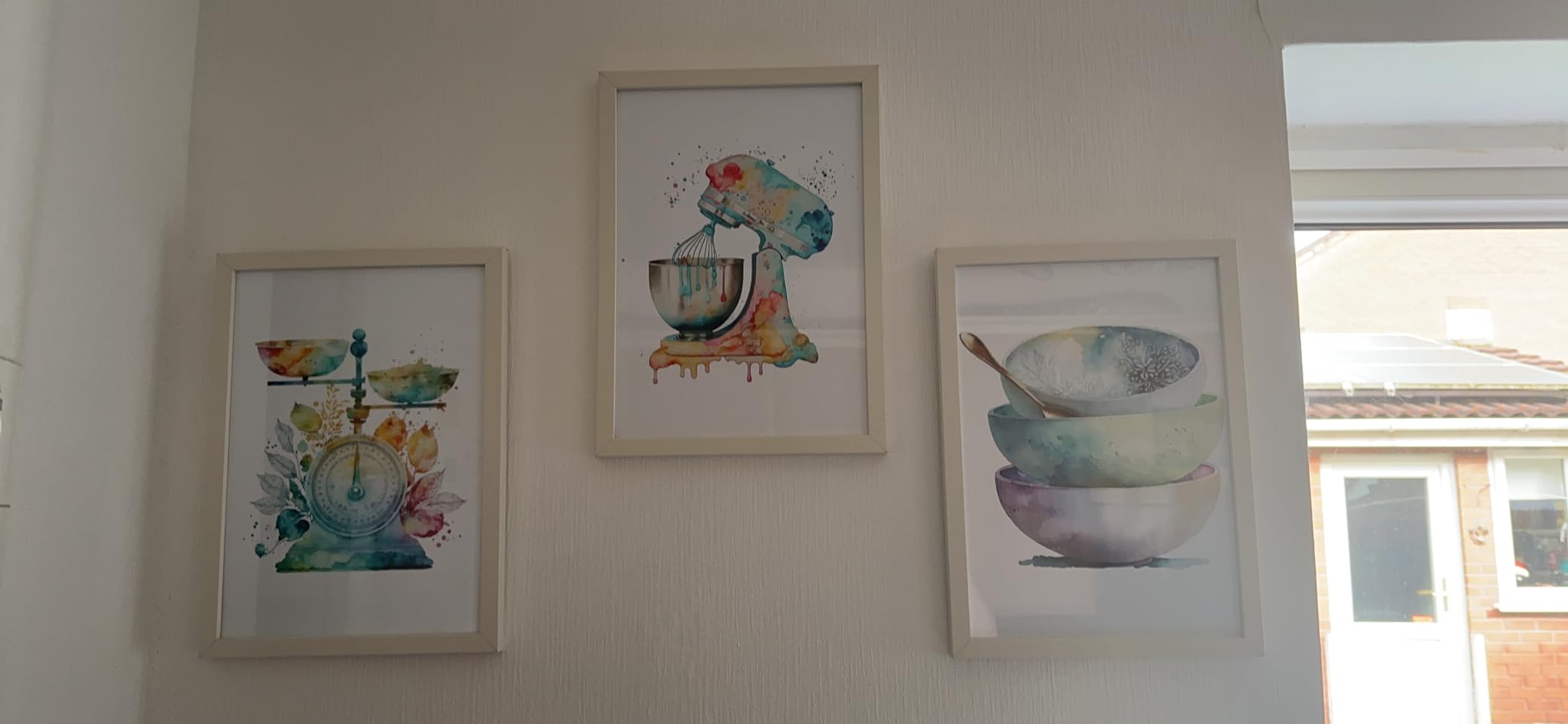 Hey Chimp Watercolour Kitchen Prints for Wall - Set of 3 Posters and ...