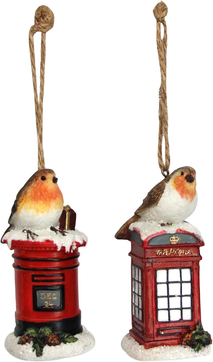 Amazon.com: Gisela Graham : Christmas Decorations : Robin on a Red ...