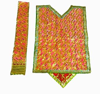 Hanuman ji Chola/Dress/Vastra with Pooja Samagri Kit, Big Size - 5 No ...