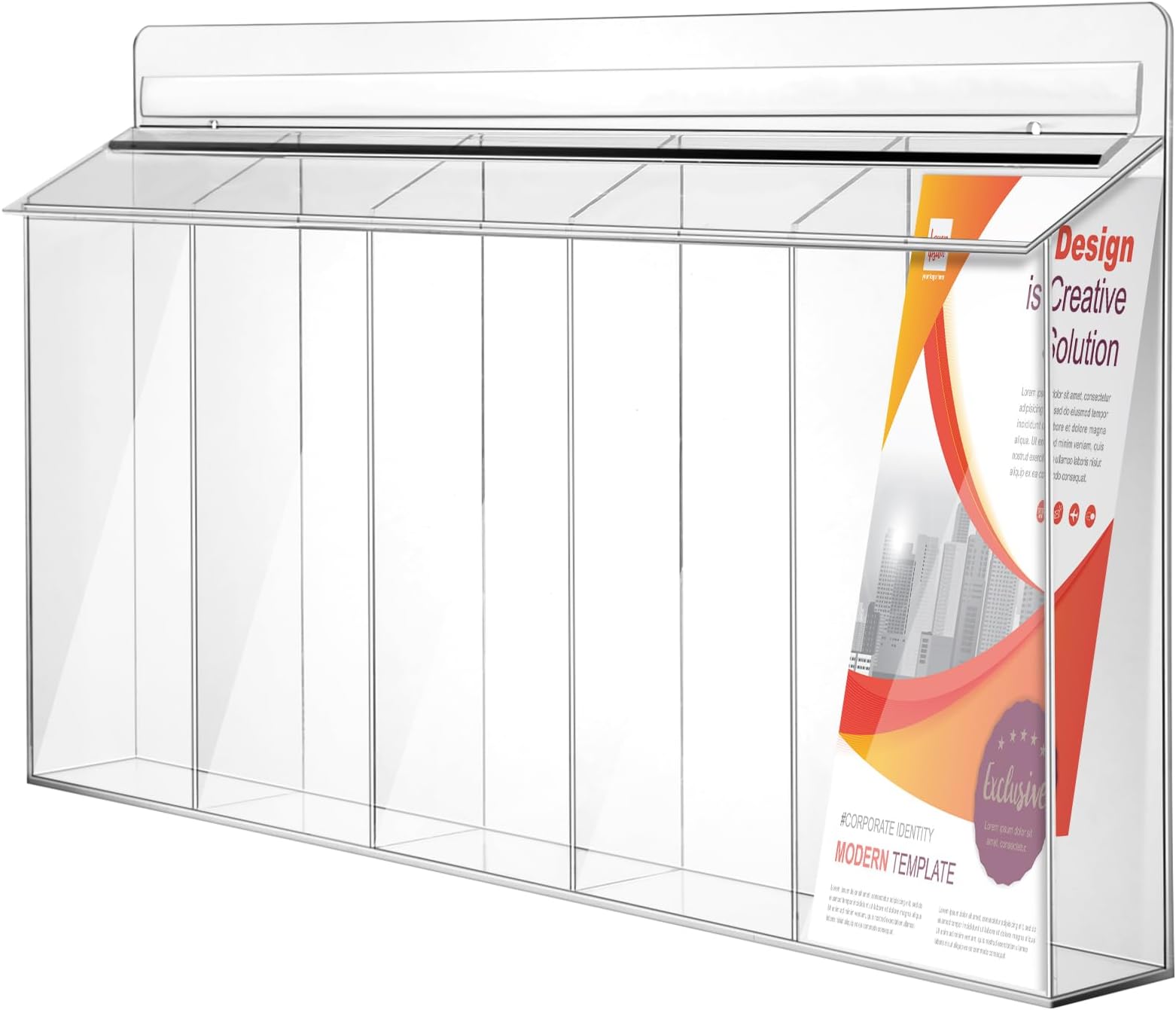 Amazon.com : Thyle 6 x 9 Inch Outdoor Brochure Holder with Lid Acrylic ...