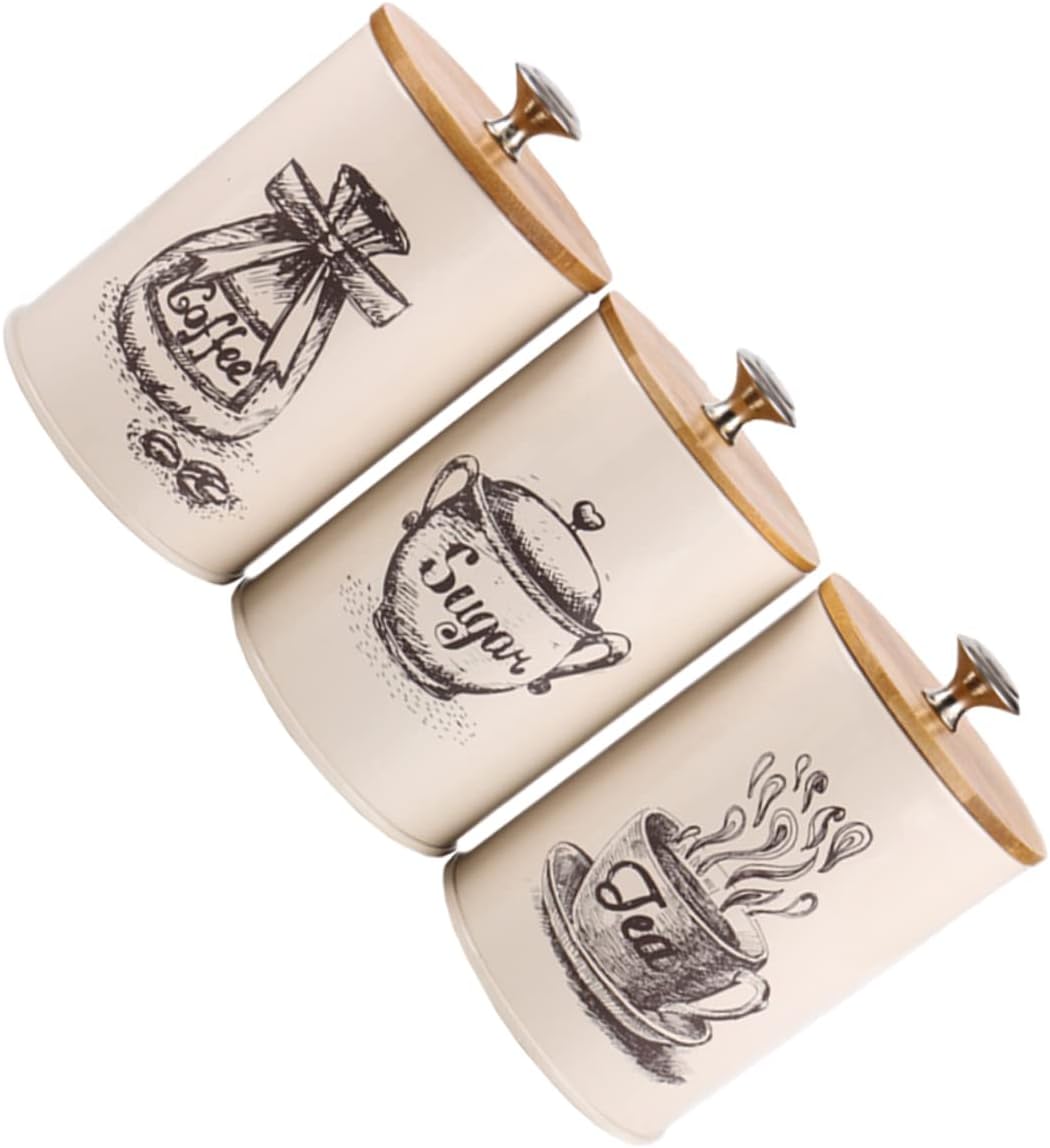 Amazon.com: SHOWERORO 3pcs Food Seal Kitchen Cans Sugar Tea Containers ...
