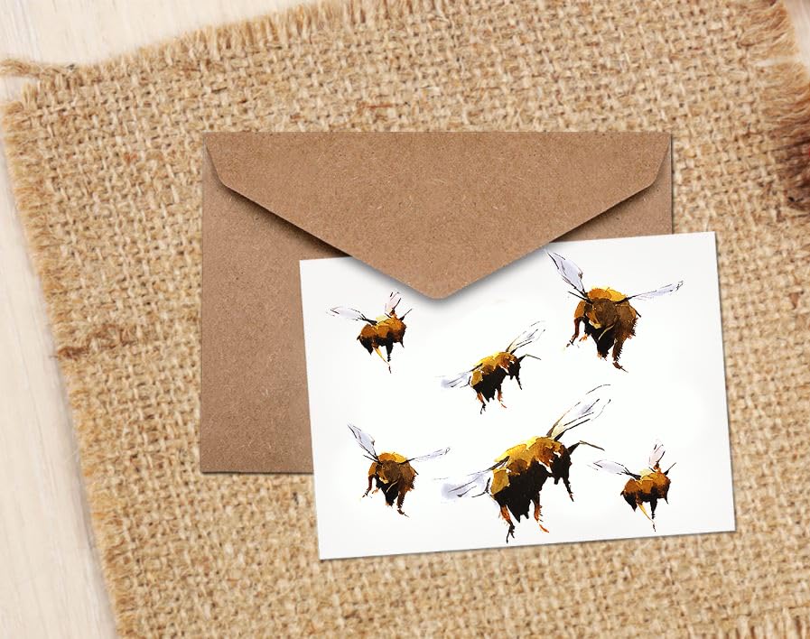 Amazon.com: Bumblebees Greeting/Note Card.Bumblebee cards,Bumblebee ...