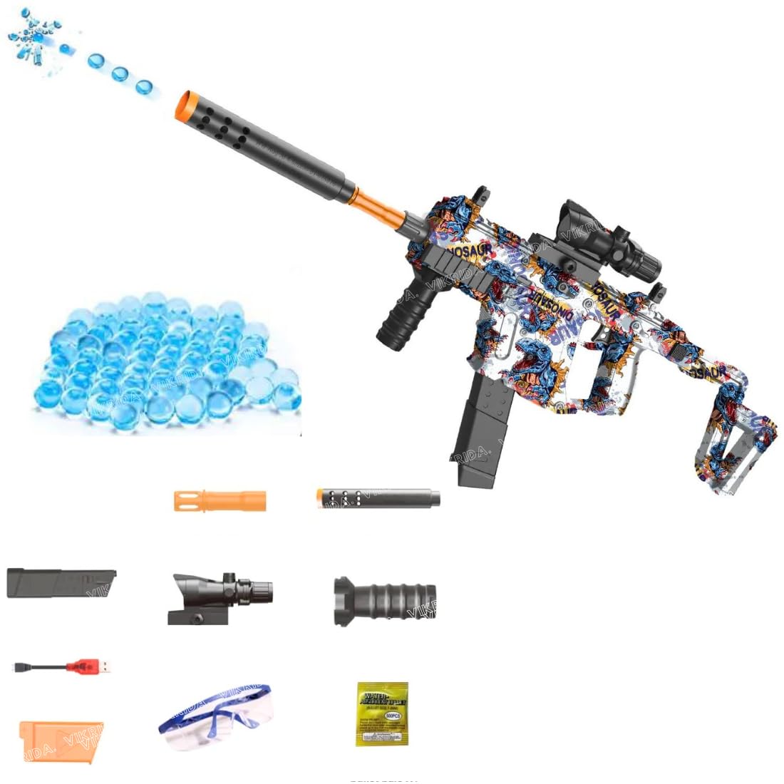 Buy VikriDA Gel Blaster Velocity Airsoft Automatic Foam Blaster Water ...