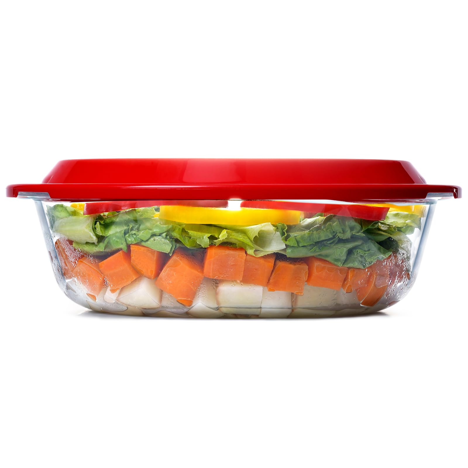 Amazon.com: NUTRIUPS Deep Glass Baking Dish with Lid, Oval Glass Baking ...