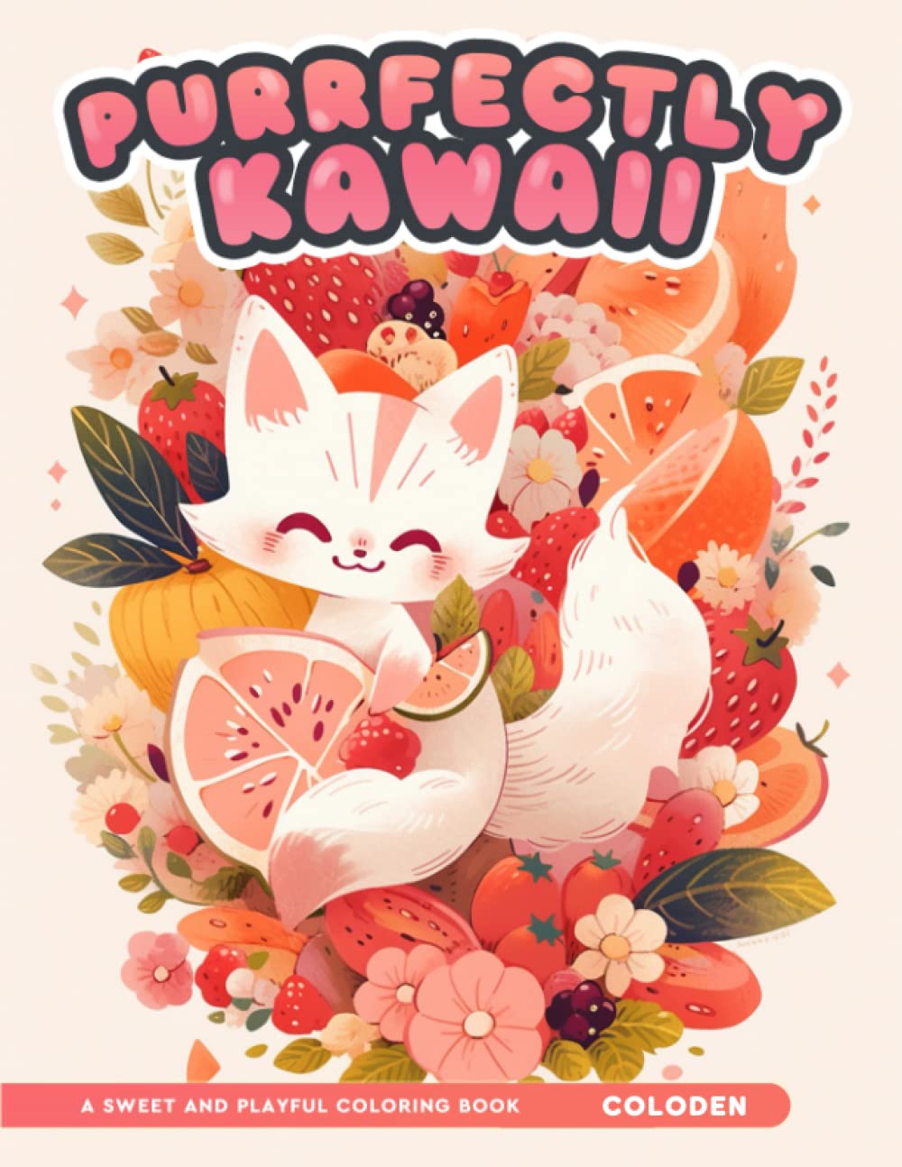 Purrfectly Kawaii Coloring Book: A Kawaii Kitty Coloring Adventure Full ...
