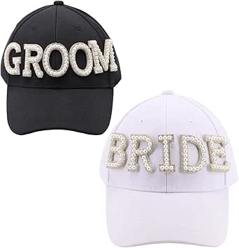 Matching Mr. & Mrs. Baseball Caps Bride Groom Couples Trucker Hats Dad ...