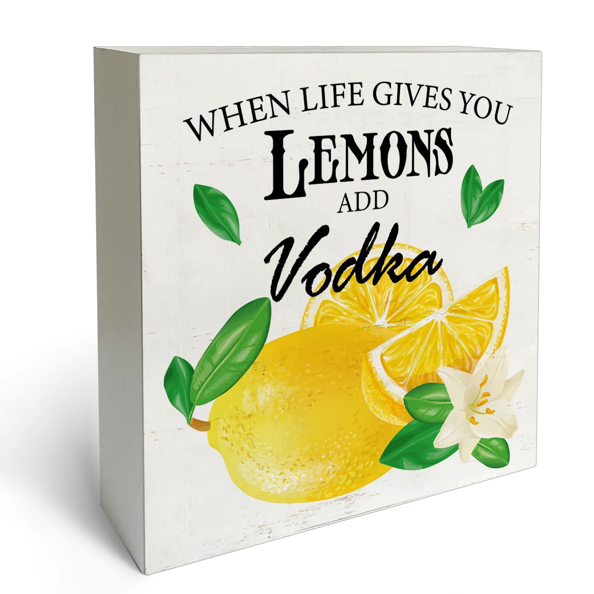 Amazon.com : Farmhouse Style When Life Gives You Lemons Quote Box Sign ...