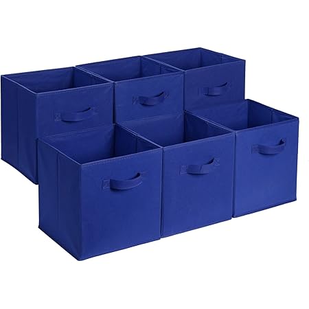 Amazon Basics Collapsible Fabric Storage Cube/Organiser with Handles ...