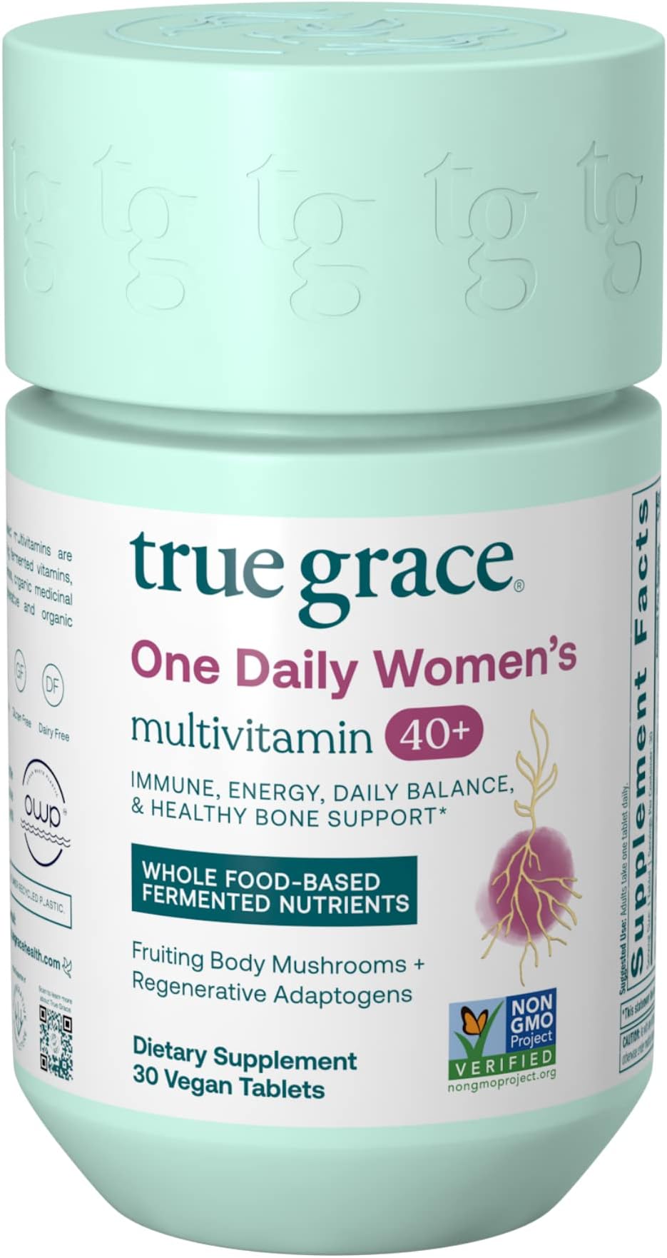 Amazon.com: True Grace One Daily Women’s Multivitamin 40+ Fermented ...
