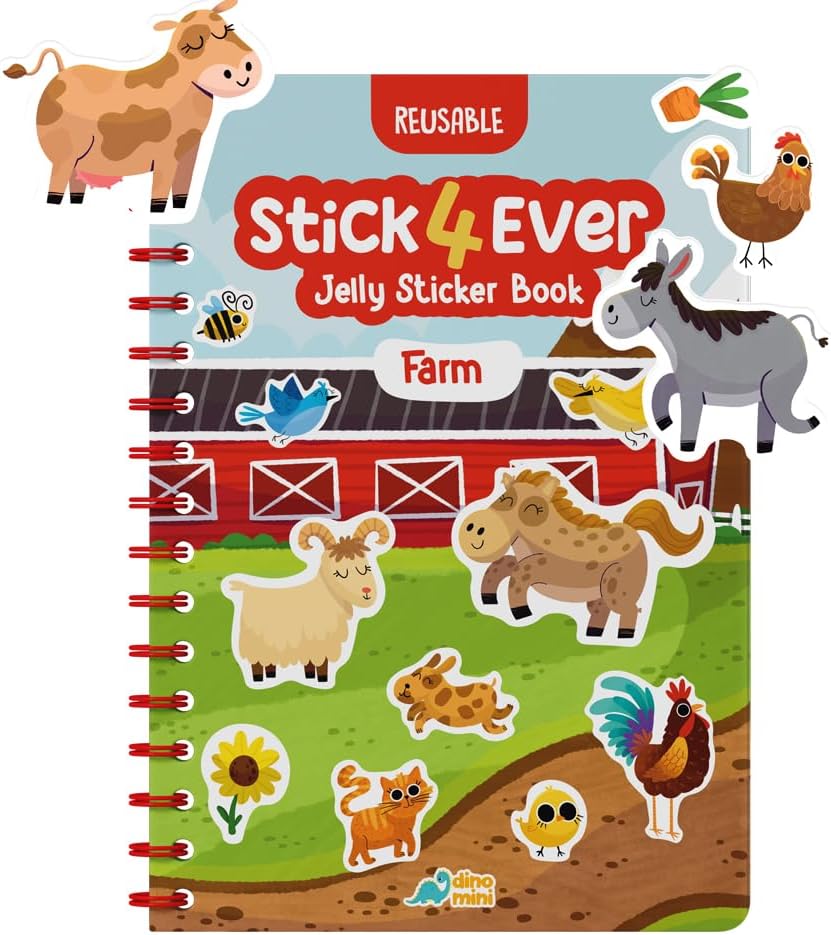 Amazon.com: Stick4Ever Jelly Sticker Book - for Kids - Waterproof, Easy ...