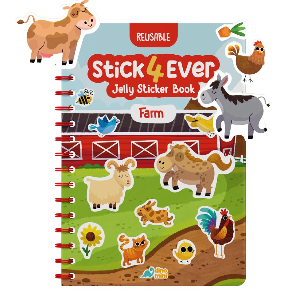 Amazon.com: Stick4Ever Jelly Sticker Book - for Kids - Waterproof, Easy ...