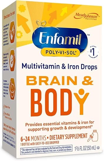 Amazon.com: Enfamil Poly-Vi-Sol Multivitamin Supplement Drops with Iron ...