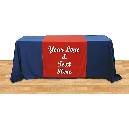 Amazon.com: Custom Table Runner 36"x72"with Business Logo or Your Text ...