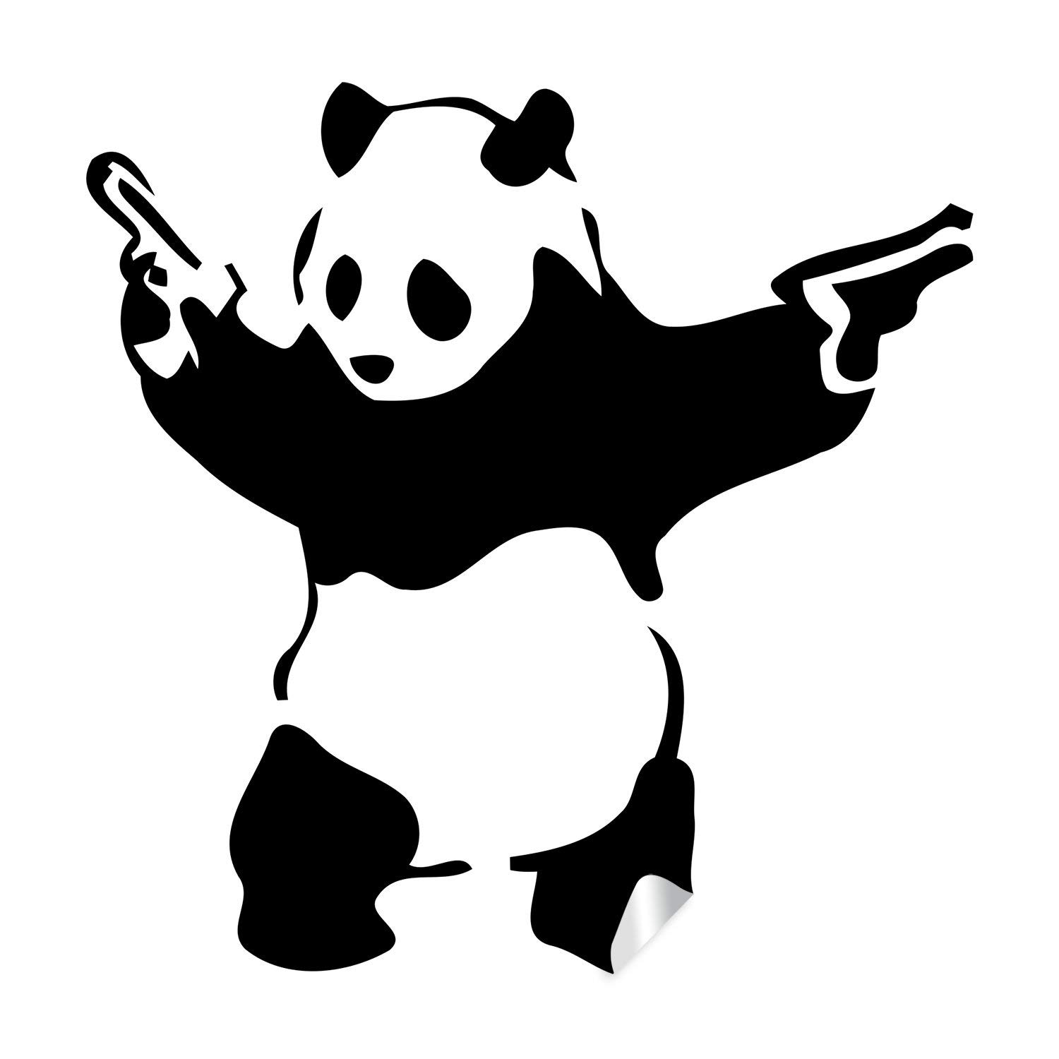 Banksy Panda With Shooting Guns Wall Sticker Art Graffiti Gun ...