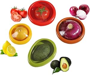 Amazon.com: 4Pack Silicone Fruit Storage Box, Refrigerator Onion ...