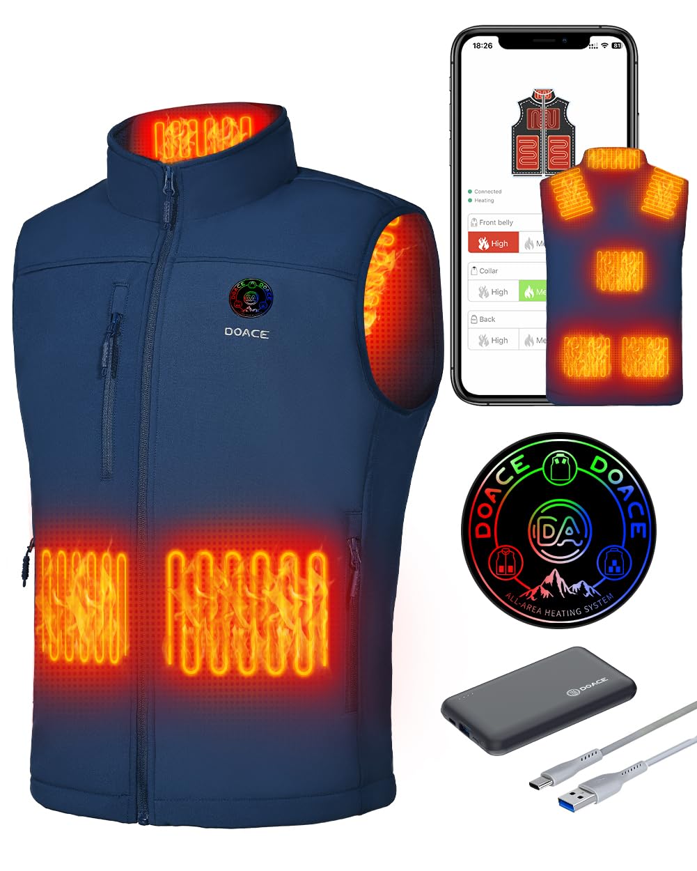 Snapklik.com : DOACE Heated Vest For Men And Women, Smart Electric ...