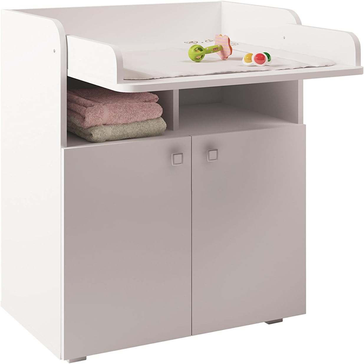 Kidsaw Changing Board Cupboard with Storage 1270,White : Amazon.co.uk ...