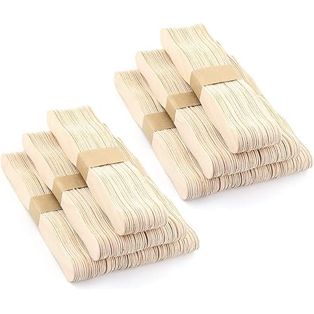 Amazon.com: Fedmax Jumbo Craft Sticks - Bulk 200 Count Wooden, Wavy, 8 ...