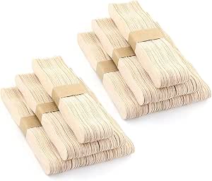 Amazon.com: 8",Craft Sticks,Wooden Fans Sticks,Fan Handles,Wood Wavy ...