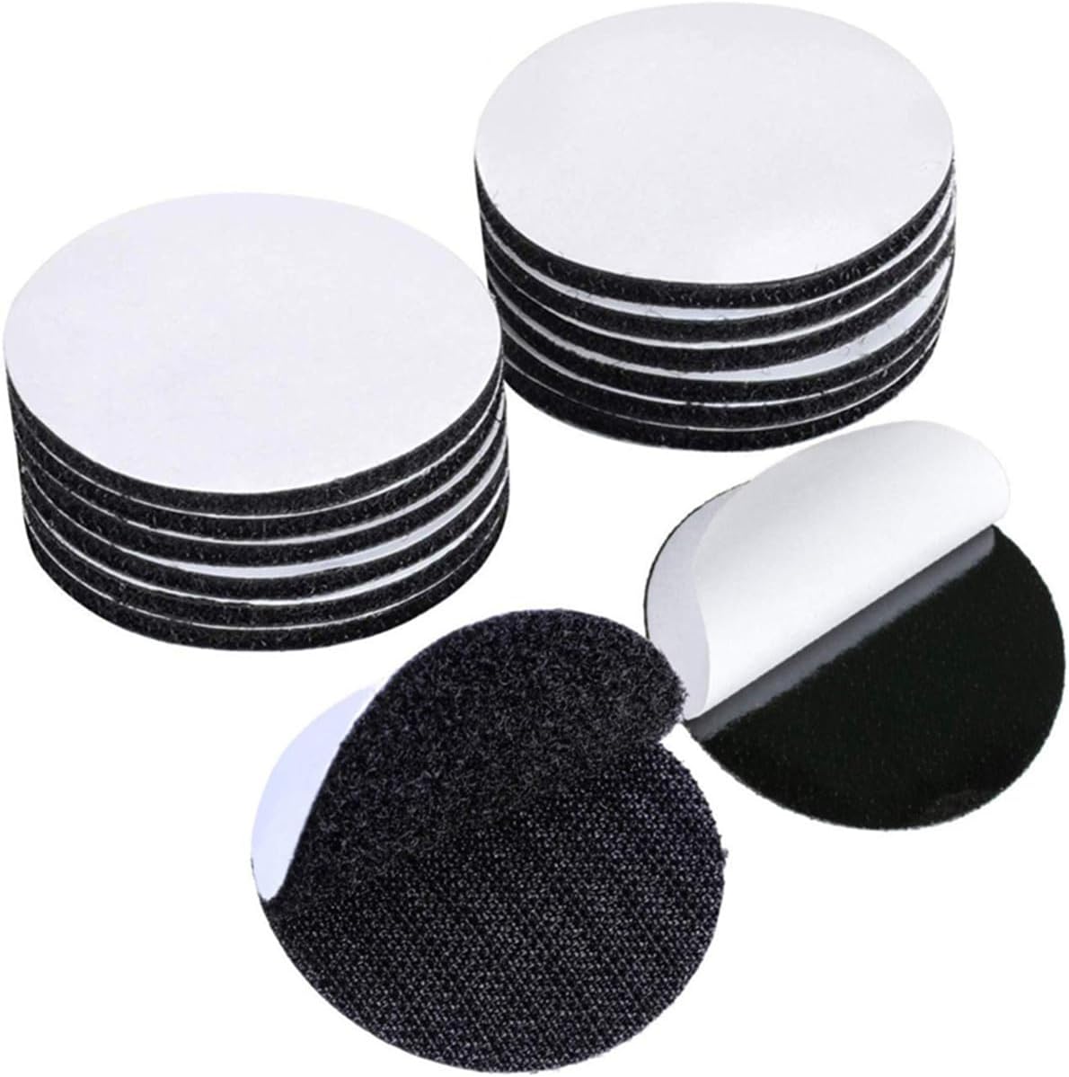Amazon.com: 20 Pairs Round Hook and Loop Dots with Adhesive Black Small ...