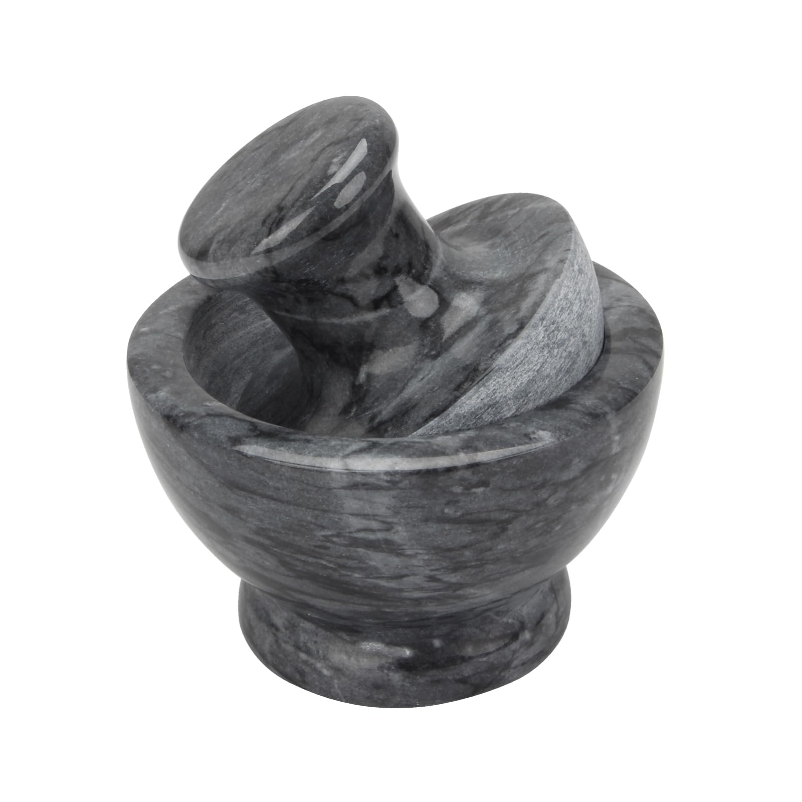 Amazon.com: Kcgani Polished Natural Marble Mortar and Mushroom Pestle ...