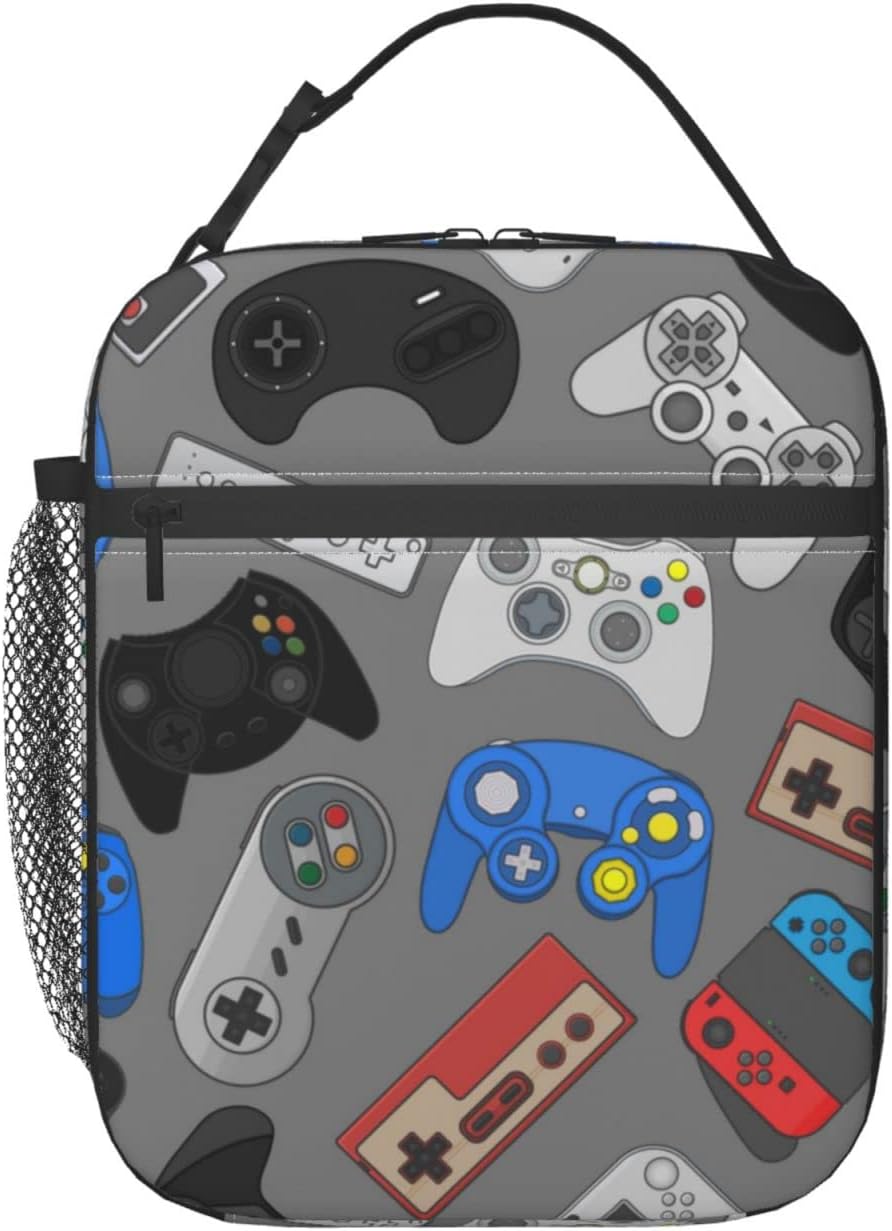 Amazon.com: Game Gamer Lunch Bag For Boys Girls Kids Cool Reusable ...
