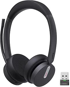 Amazon.com: Yealink BH70 Dual Wireless Headset with Mic for Work, Bluetooth Headphone with Teams ...
