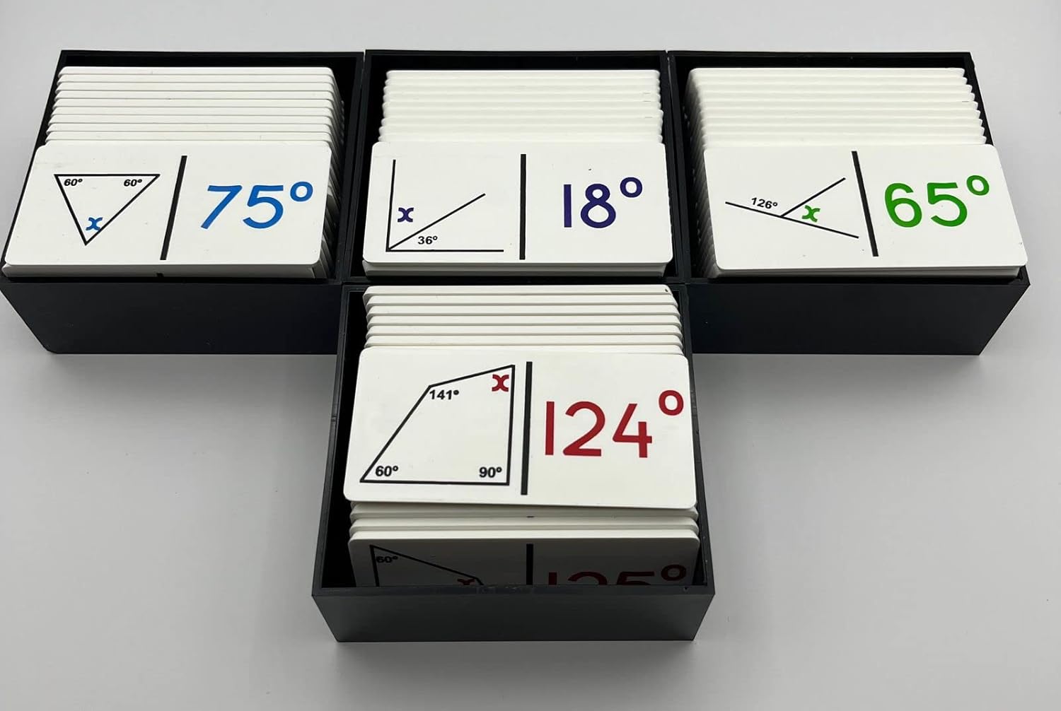 Pack of 96 Angle Calculation Dominoes T1496 Up to 4 Players Problem ...