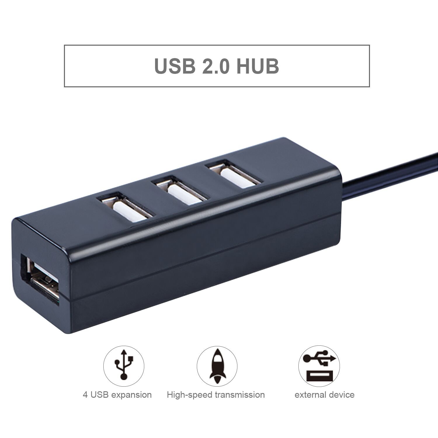 Snapklik.com : Apoi USB Port Splitter 4 Port Compact Portable High ...