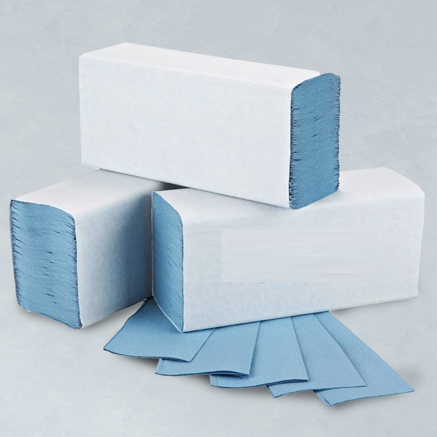A406 Blue Paper Hand Towels Z Fold 4000 Blue Sheet, Extra Soft Hygienic ...
