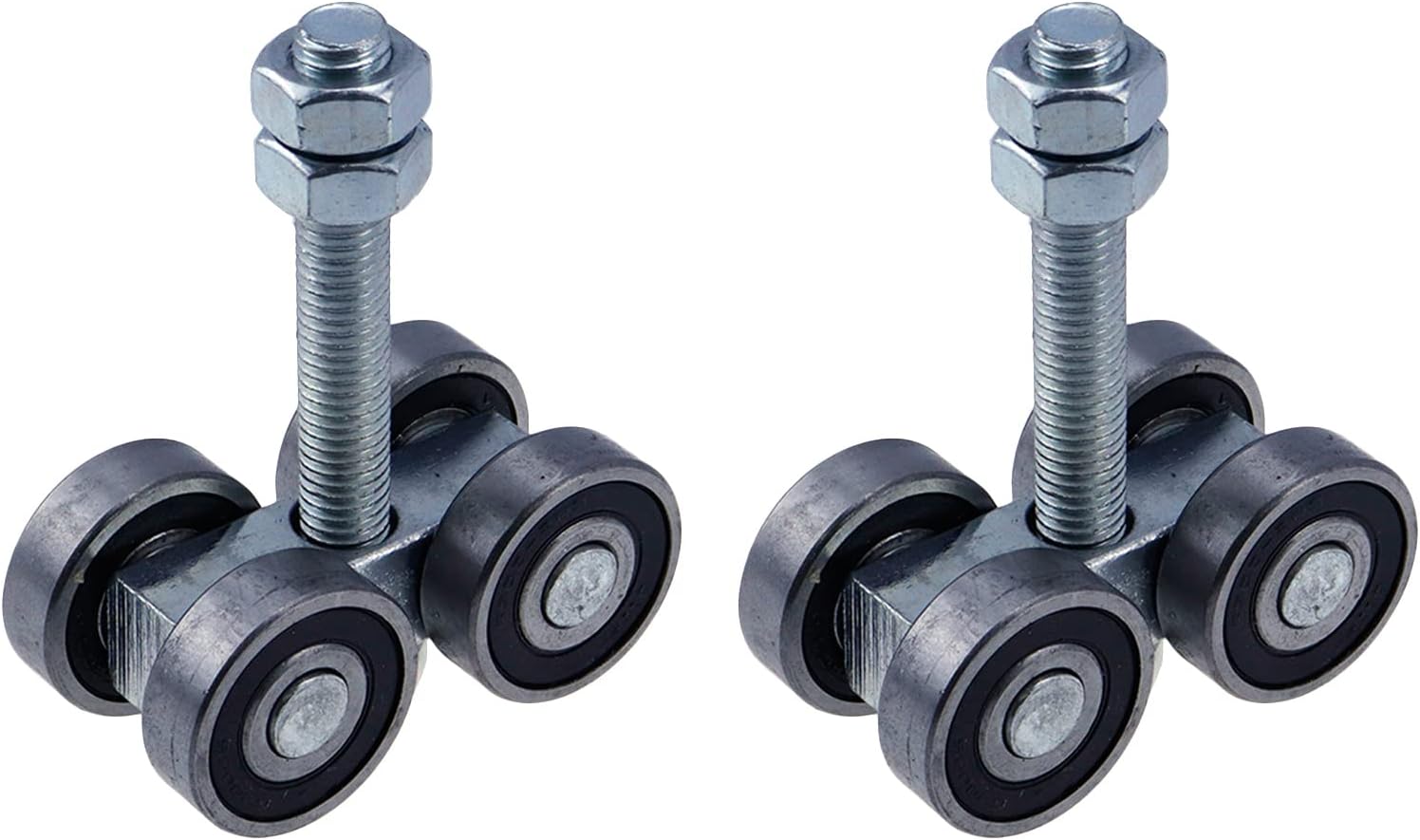 Amazon.com: KUMGROT 2pcs 4 Wheel Trolley Assembly Box Rail Hanger Wheel ...