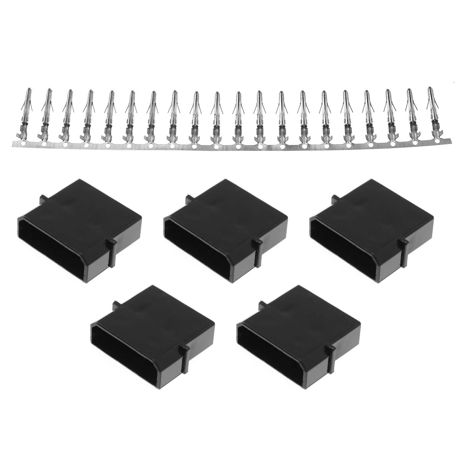Amazon.com: Molex 4Pin Male Adapter RLECS 5PCS Molex 4-Pin Male PC ...