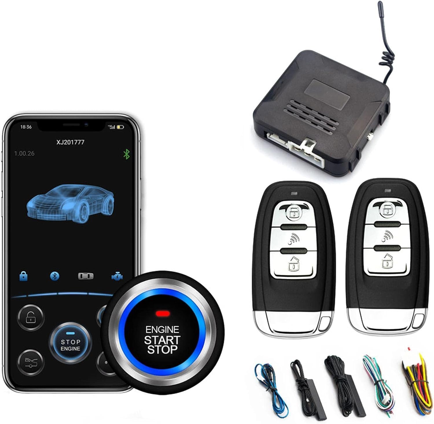 PKE Keyless Entry, Passive Keyless Entry Car Push Start Engine Start ...