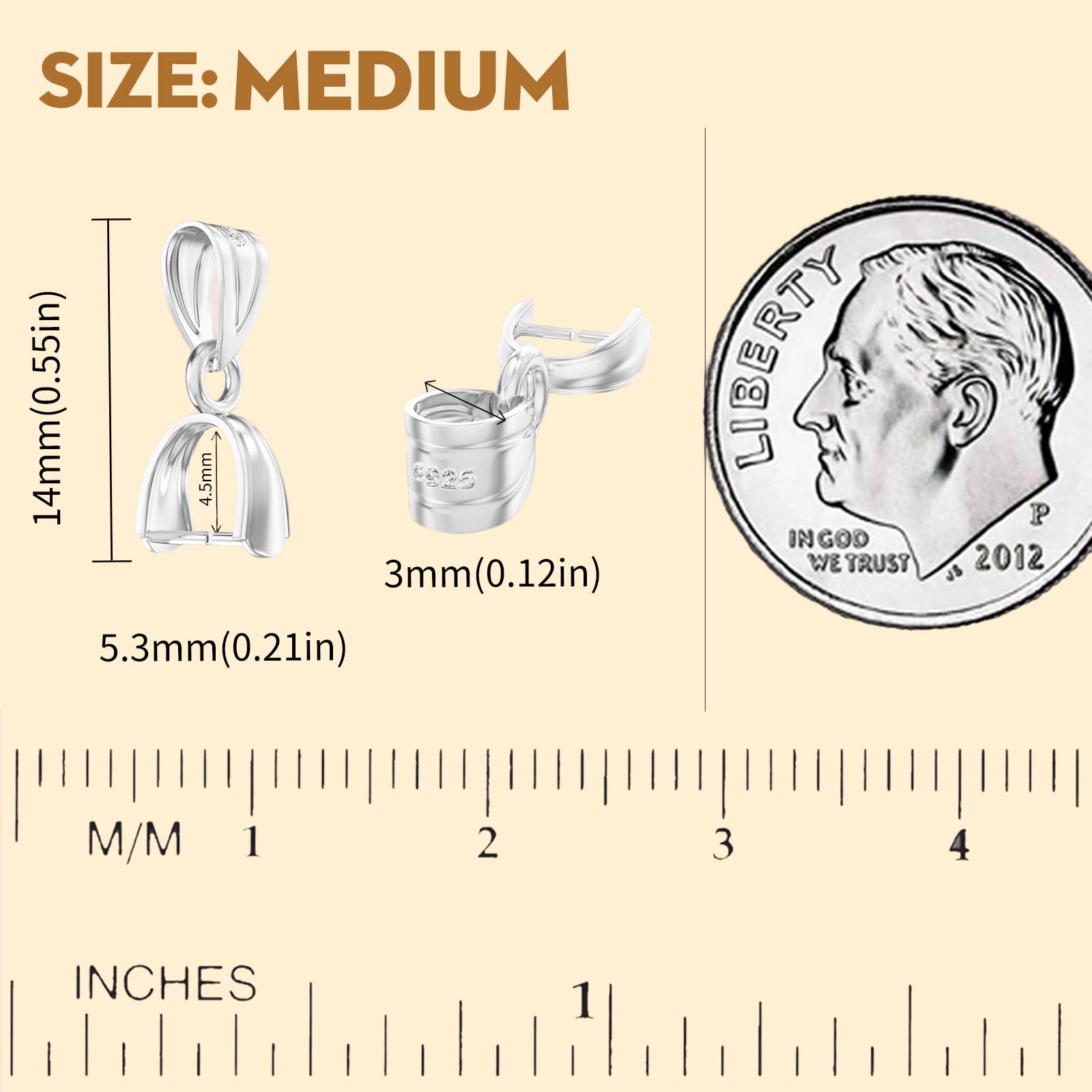 Snapklik.com : 925 Sterling Silver Pinch Bails For Jewelry Making ...