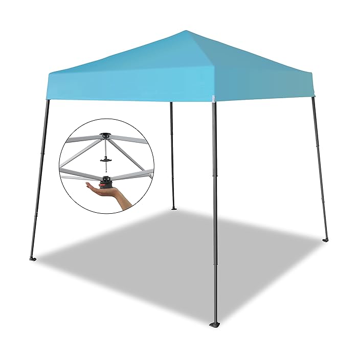 Buy CROWN SHADES Pop up Canopy, Base 8x8 ft, Top 6.5x6.5 ft. Slant Leg ...