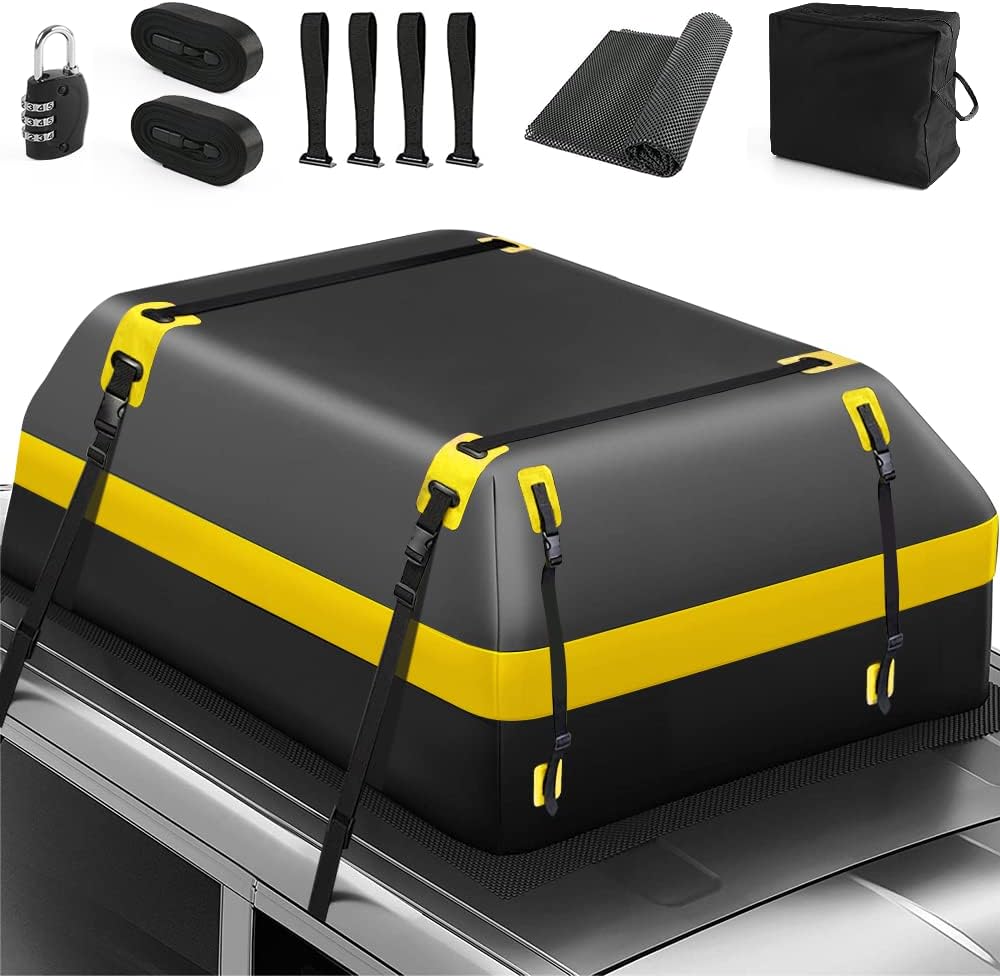 Dachbox PVC 15 Kubikfuß Auto Dachtasche Wasserdicht Dachkoffer Faltbare ...
