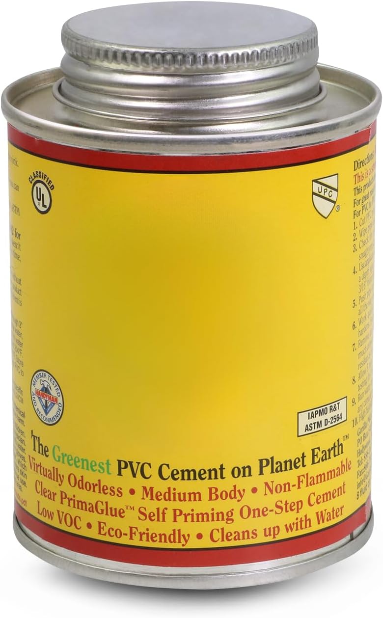 Amazon.com: Gorilla PVC Cement 16 oz. R1585C Medium Body PrimaGlue, One ...
