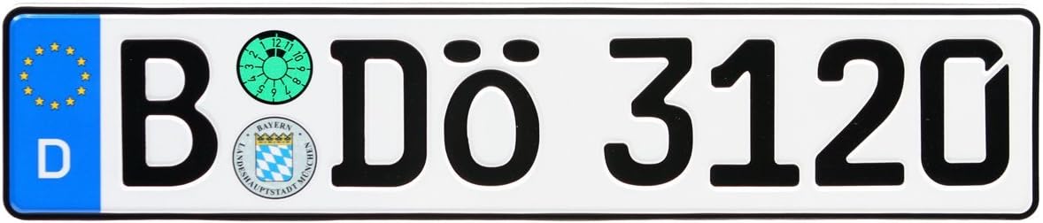 Amazon.com: Stuttgart German Euro Plate with Seals - Random Characters ...