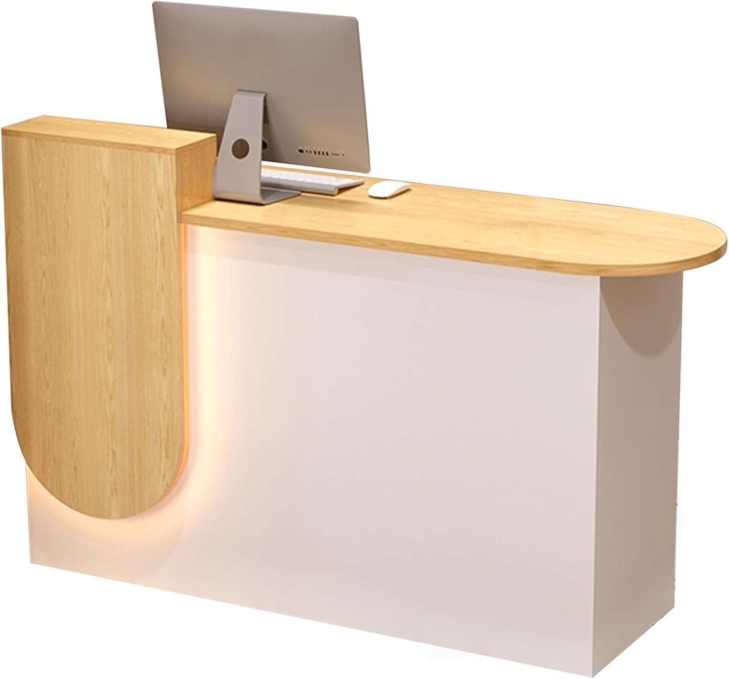 Amazon.com: Modern Small Reception Desk with Counter, Front Desk ...