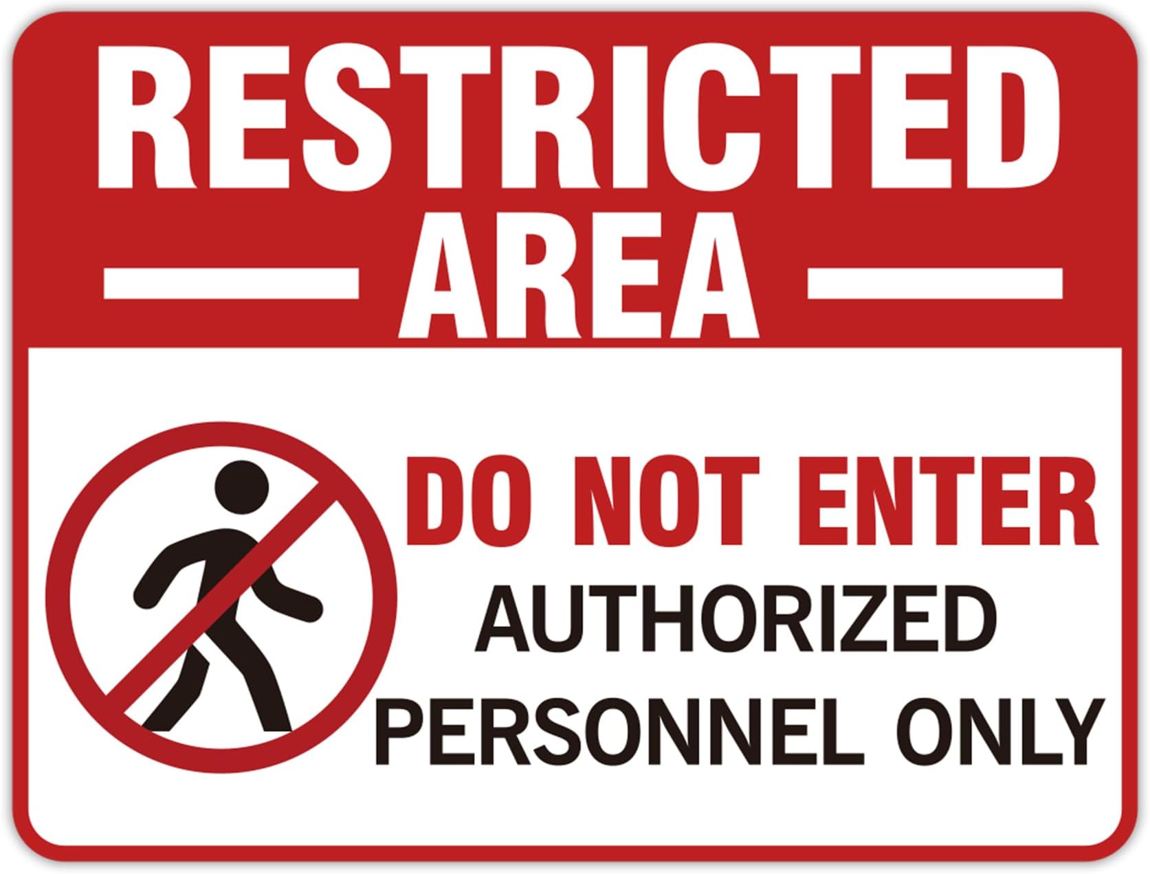Amazon.com: Restricted Area Do Not Enter Signs, Self-Adhesive ...