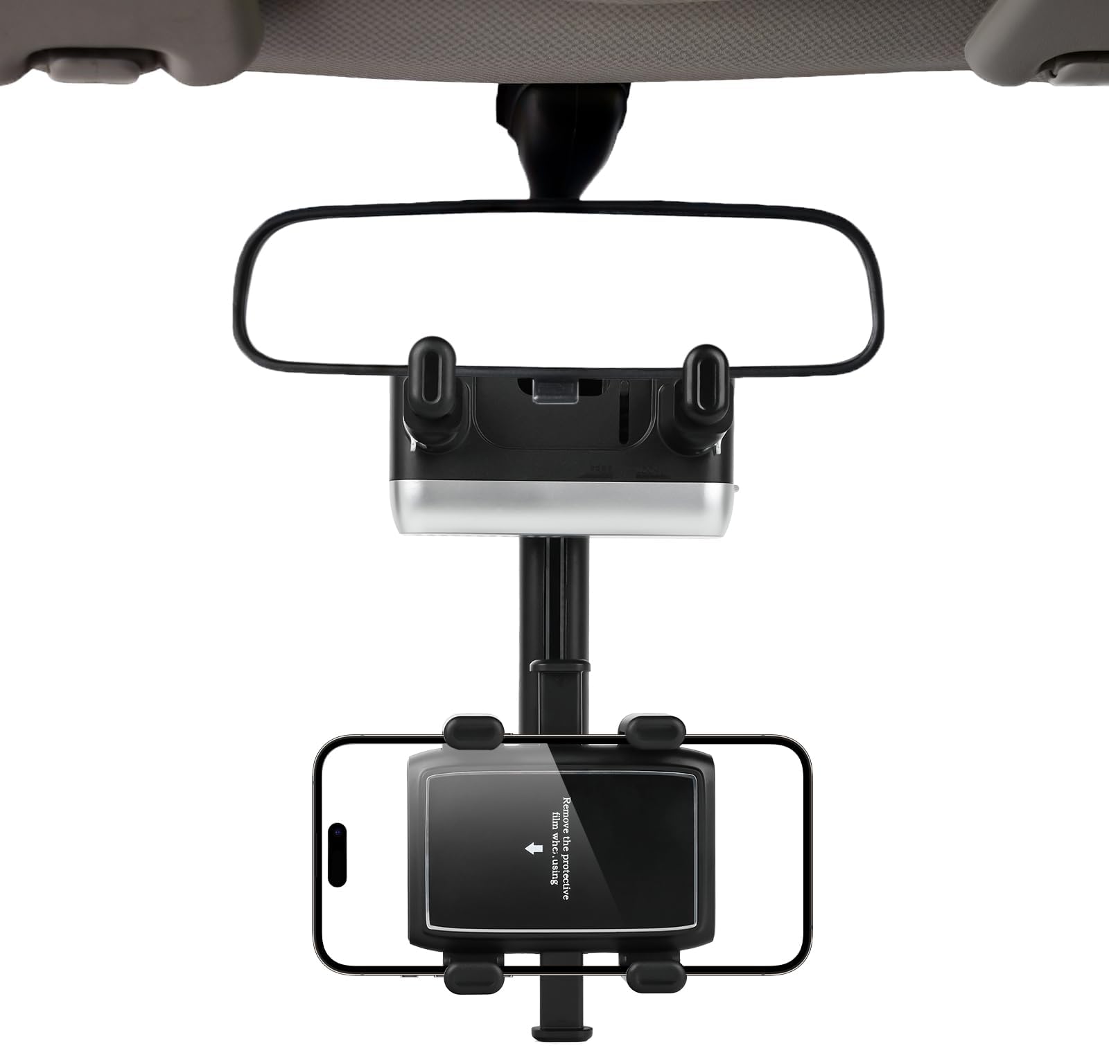 Amazon.com: Rear View Mirror Phone Holder,Phone Mount for Car 360 ...