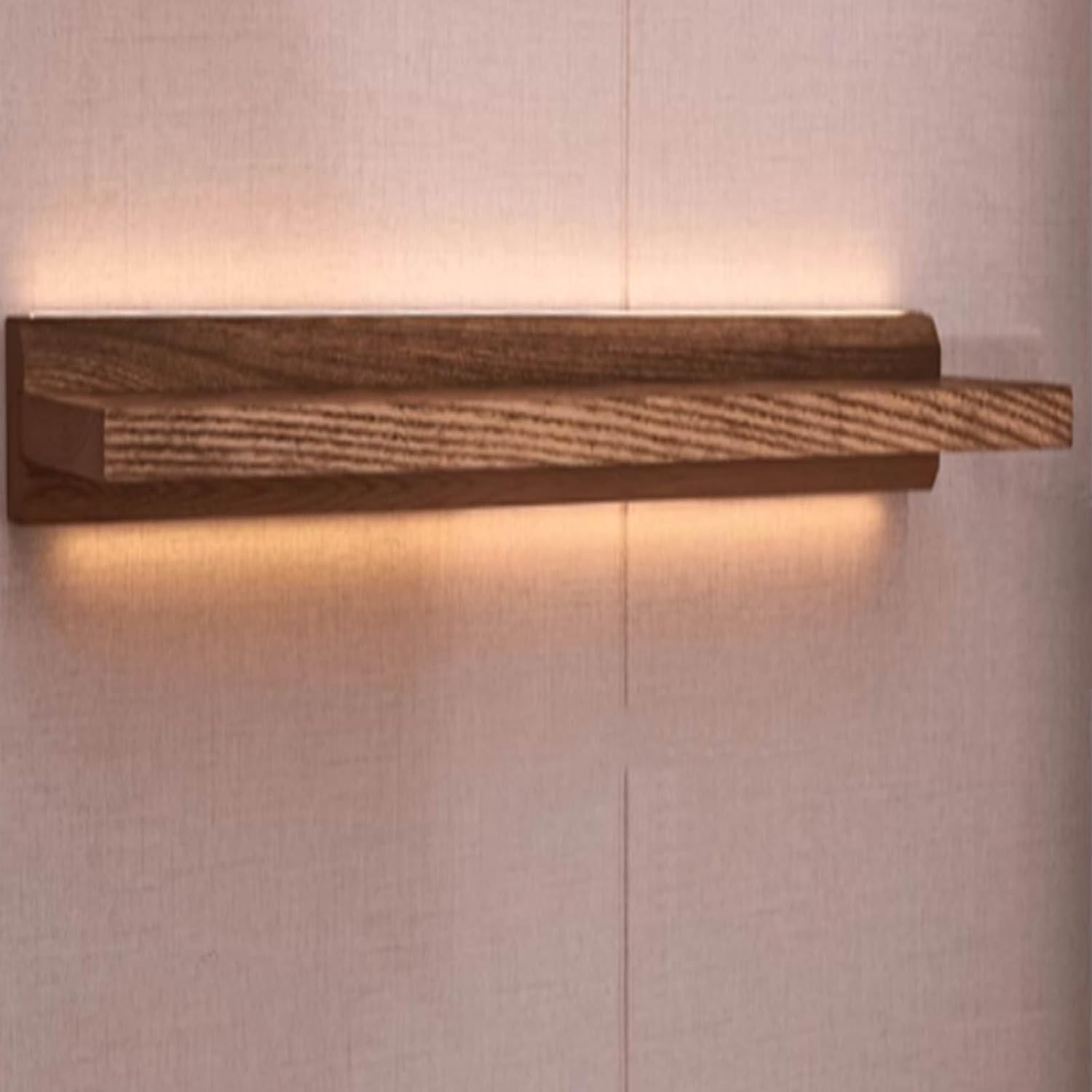 Scandinavian-Japanese Wall Shelf Solid Wood Display Rack Double-Sided ...