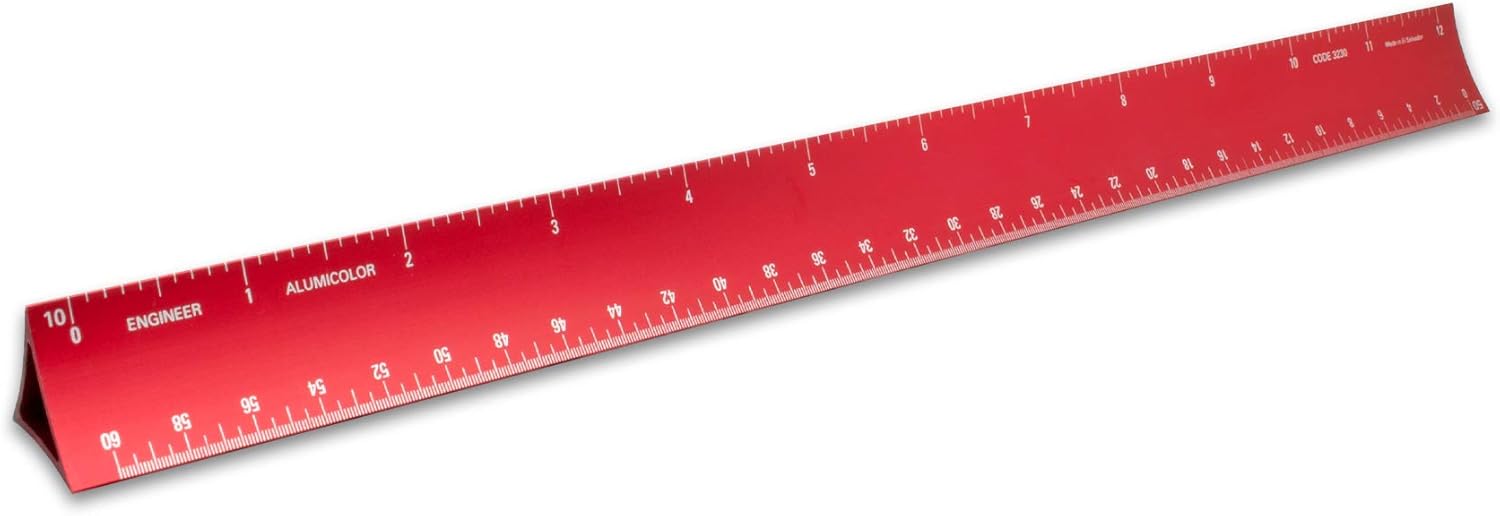 Amazon.com: Alumicolor 12-inch Aluminum Engineer Hollow Scale for ...