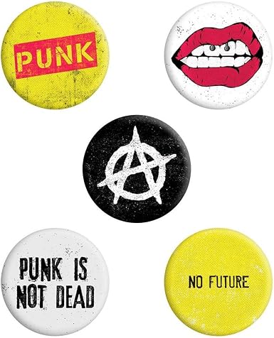 Grindstore Punk Is Not Dead Badge Pack : Amazon.co.uk: Fashion